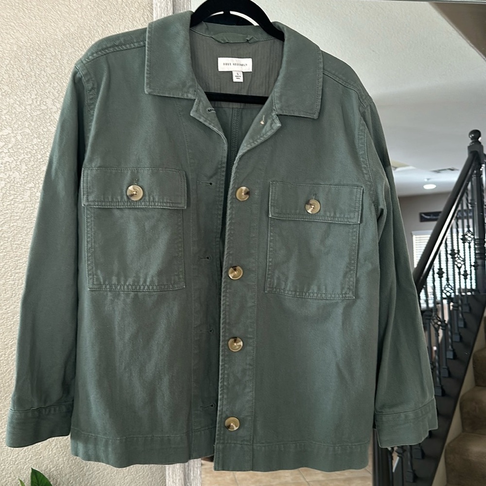 Free Assembly Green Utility Jacket, Army Green, Size … - Gem